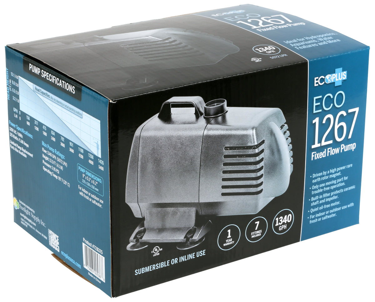 EcoPlus Eco 1267 Fixed Flow Water Pump 1347 GPH| Hydro Warehouse PR ...