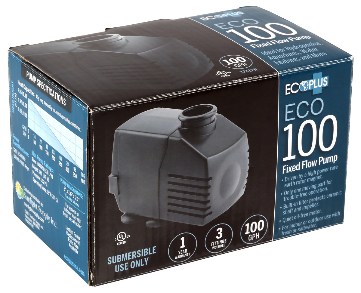 EcoPlus Eco 100 Fixed Flow Water Pump 100 GPH | Hydro Warehouse PR ...